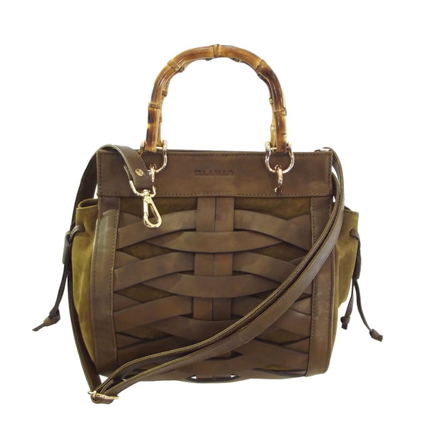 Mauritius Schultertasche - Brown/Olive Brown – Ellamar
